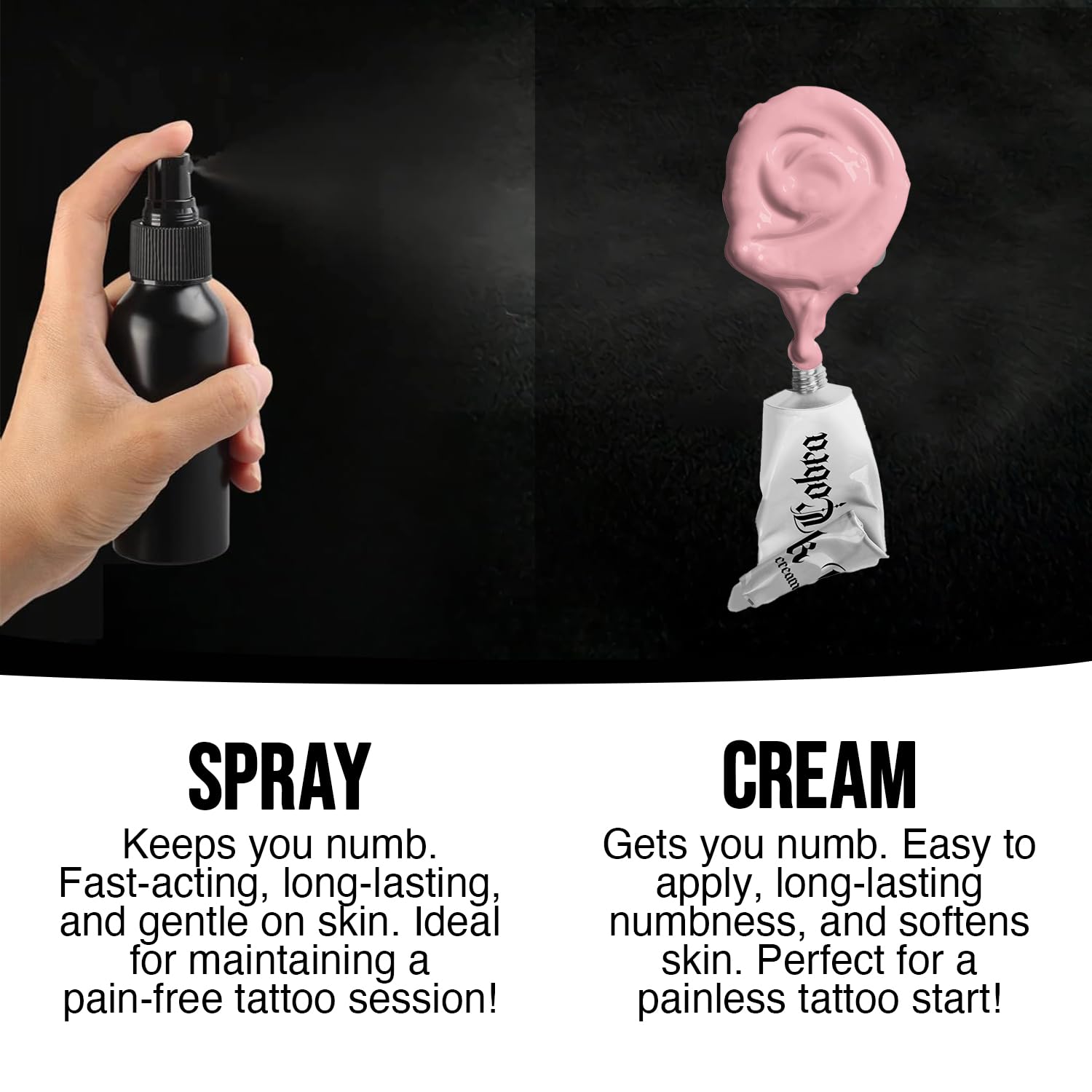 TATTOO NUMB SPRAY + NUMBING CREAM 'DUO' – BlackCobraSupply.com