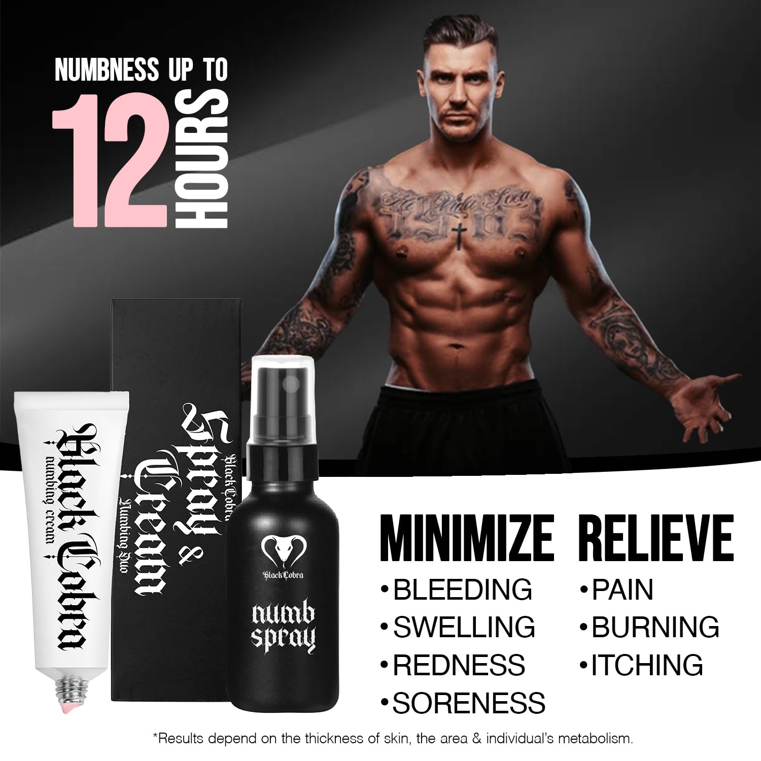 TATTOO NUMB SPRAY + NUMBING CREAM 'DUO' – BlackCobraSupply.com